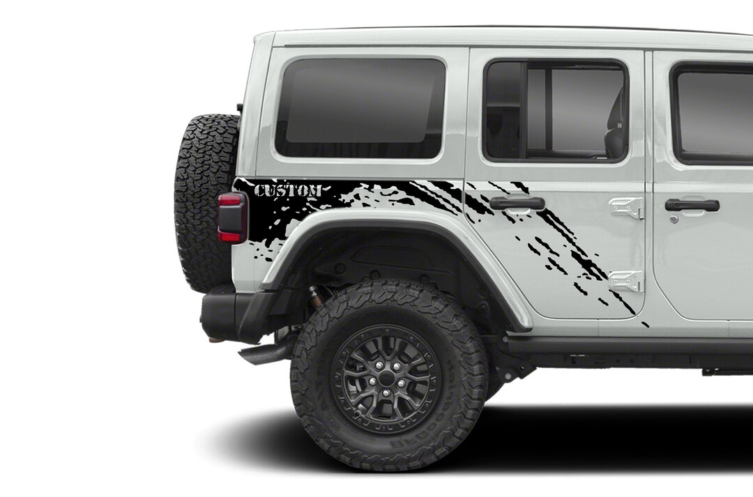Custom Text Sticker Decal Compatible With Jeep Wrangler JL 2018 ...