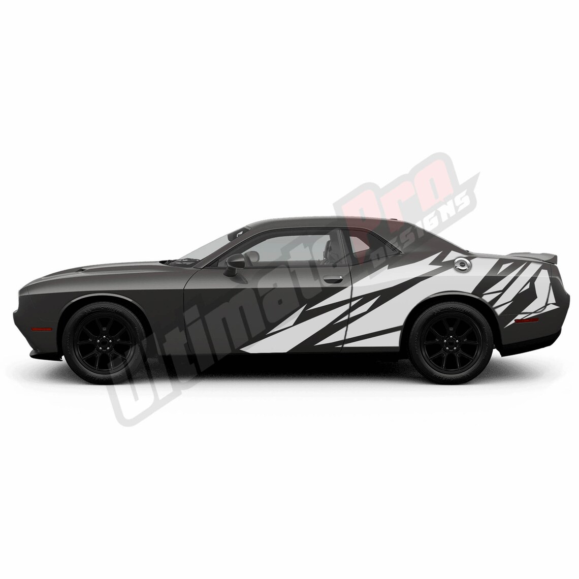 Set of Vinyl Wrap Compatible With Dodge Challenger 2015 - 2020 Full ...