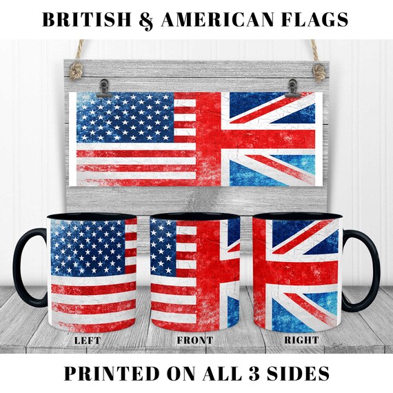 Distressed Faded US/UK Hybrid Flag British Flag US Flag - Etsy