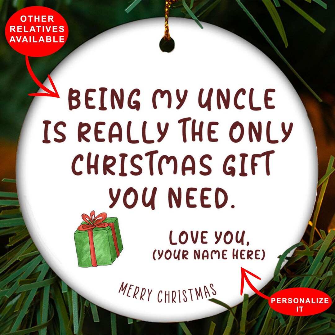 Personalized Uncle Christmas Ornament: Funny Sarcastic Gift - Etsy