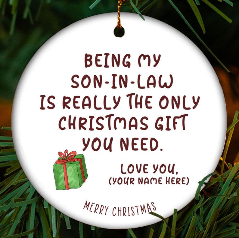 Funny Son in Law Christmas Ornament: Sarcastic Gag Gift - Etsy