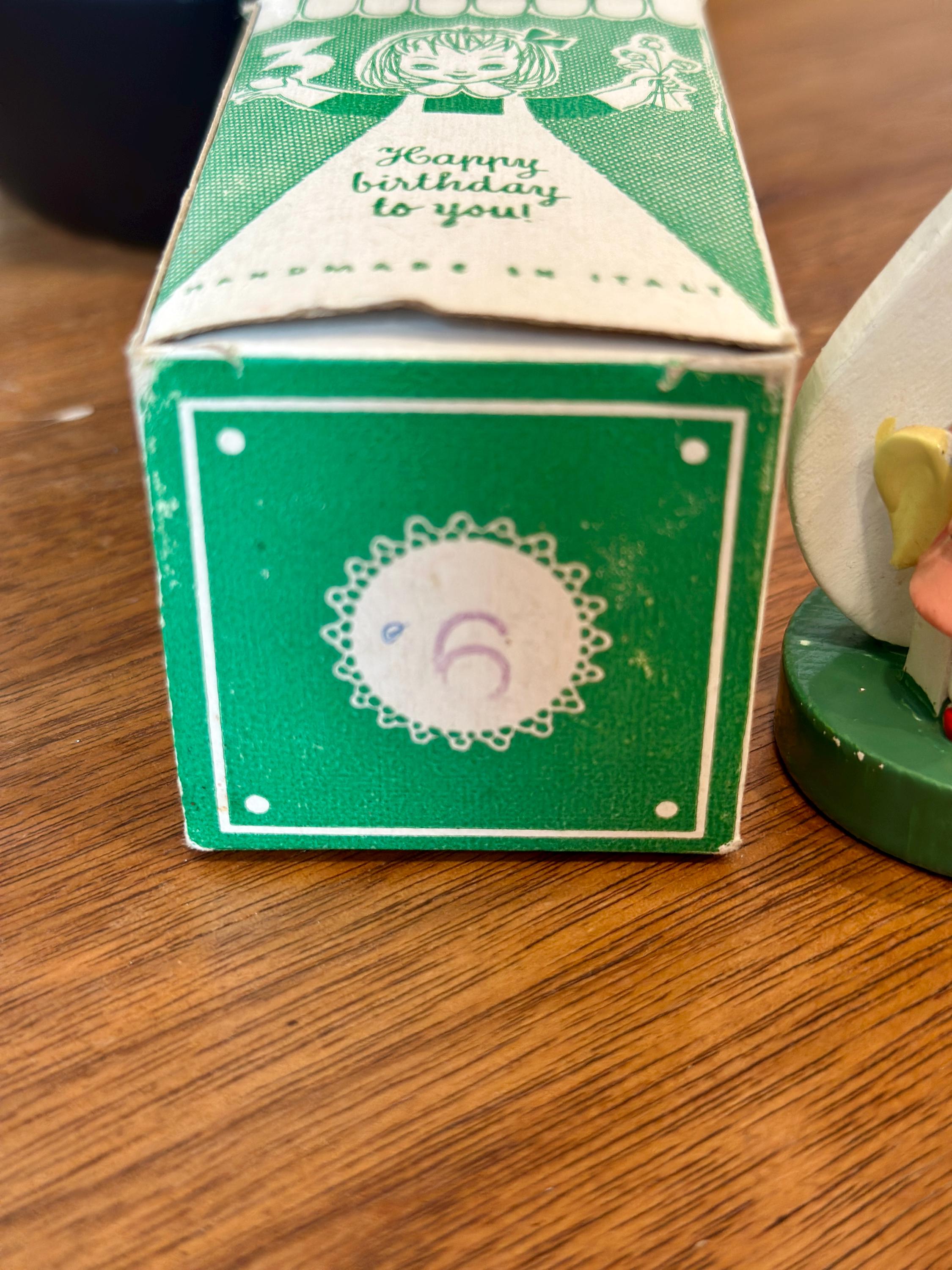 Vintage Sevi 6 Wood Cake Topper in Orignal Box - Etsy