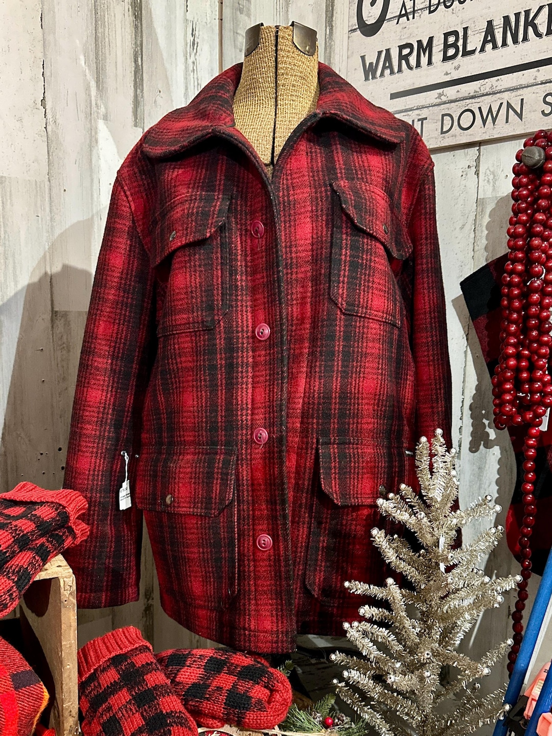 Vintage Woolrich Wool Hunting Jacket Men's Large Coat - Etsy