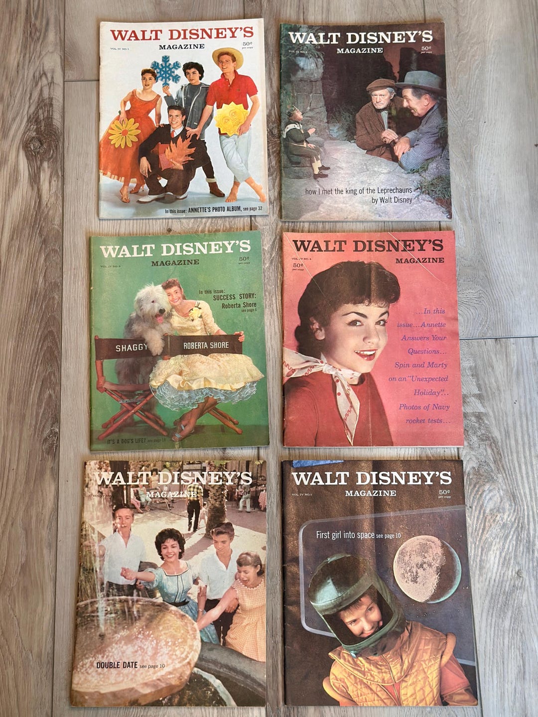 1958 & 1959 Vintage Walt Disney's Magazine Collection 6 Issues - Etsy