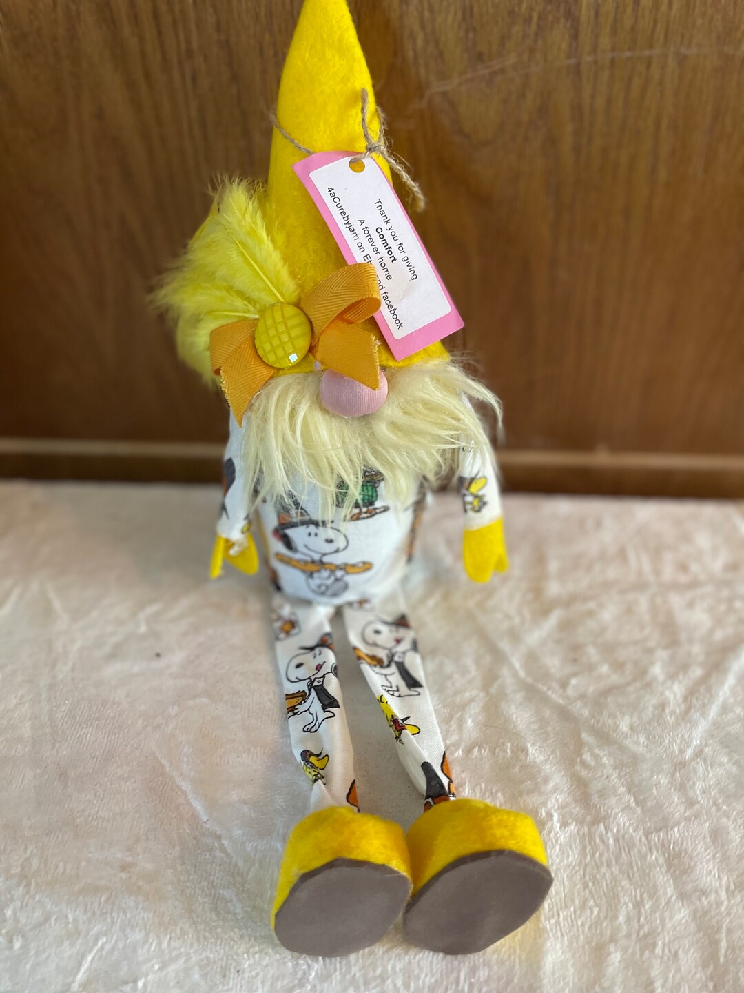 Comfort the Gnome Loves Yellow and Snoopy - Etsy
