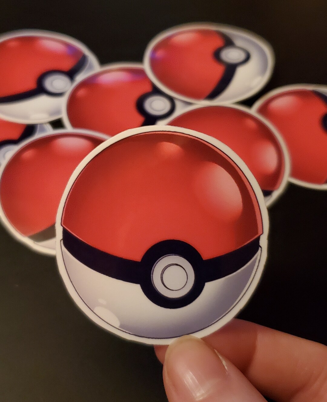 Glossy Vinyl Pokeball Sticker - Etsy