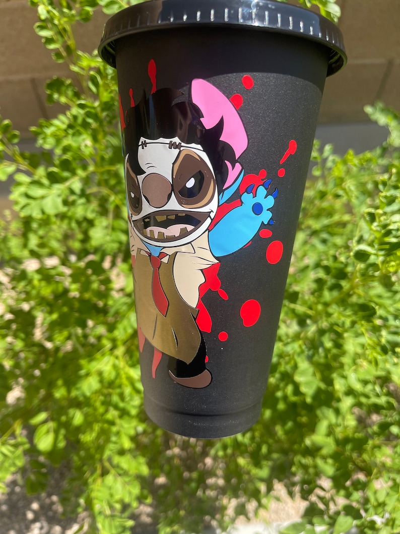 Stitch Leatherface Tumbler Venti/reusable Cup/personalized - Etsy