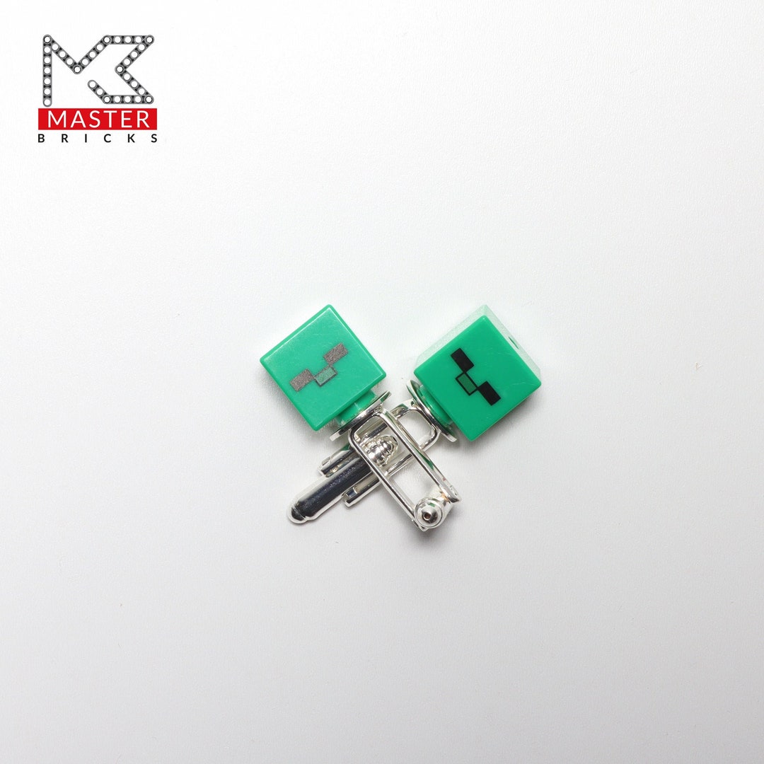 Minecraft Zombie Head Silver Plated Cufflinks. A Small Treat - Etsy