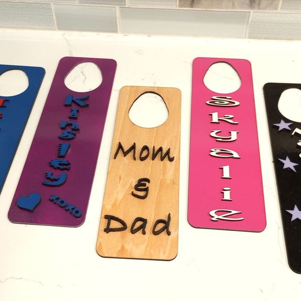 Bedroom Door Knob Sign Personalized - Etsy