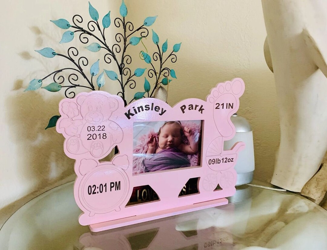 Newborn Photo Frame 4x6 Photo Personalized Baby Frame Birth ...