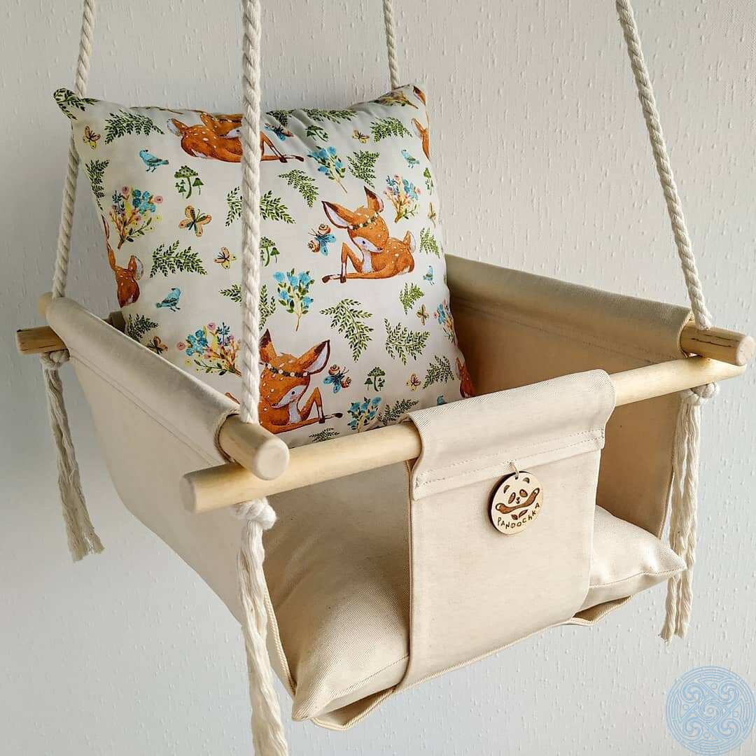 Swing Chair Kids Swing Grey Outdoor Garden Baby Swing With | Etsy