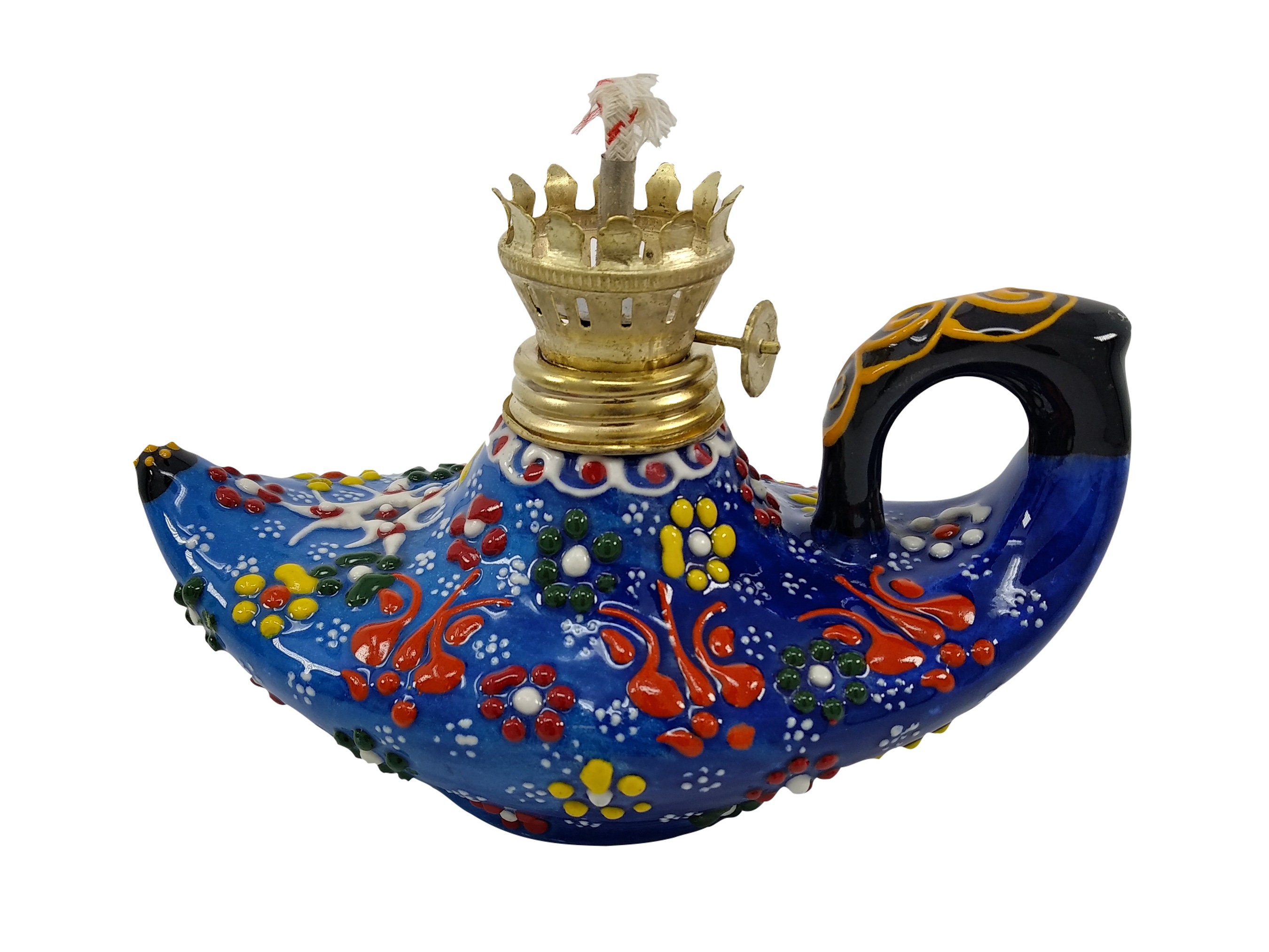 Traditional Handmade Turkish Oil Lamp Ceramic Handmade Home Decor 8x6 ...