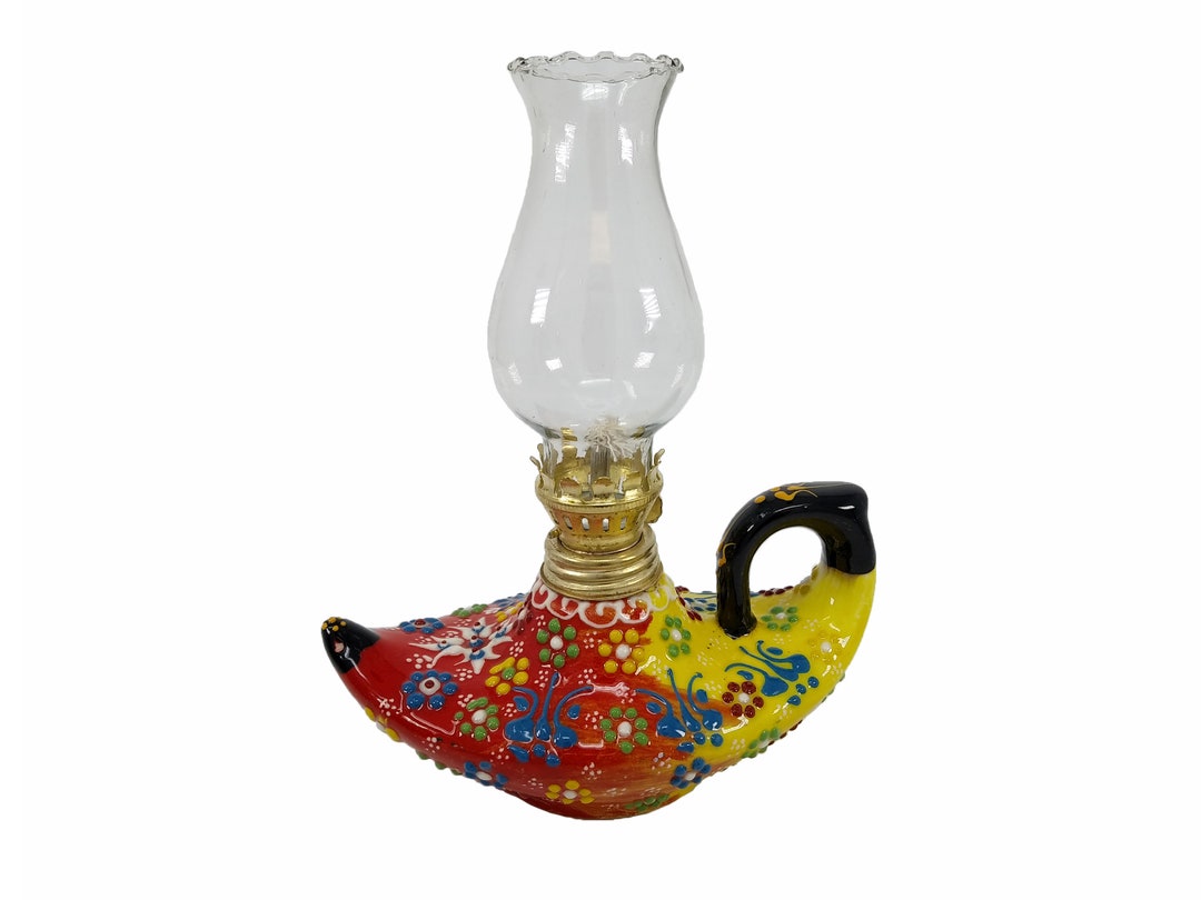 Traditional Handmade Turkish Oil Lamp Ceramic Handmade Home Decor 8x6 ...