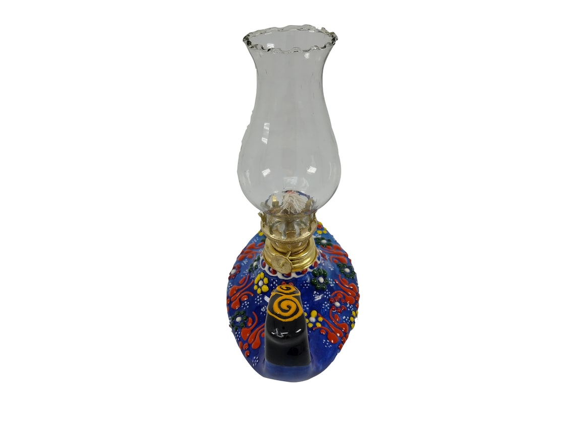 Traditional Handmade Turkish Oil Lamp Ceramic Handmade Home Decor 8x6 ...