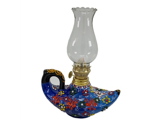 Traditional Handmade Turkish Oil Lamp Ceramic Handmade Home - Etsy