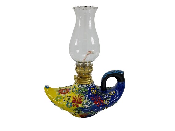 Traditional Handmade Turkish Oil Lamp Ceramic Handmade Home | Etsy