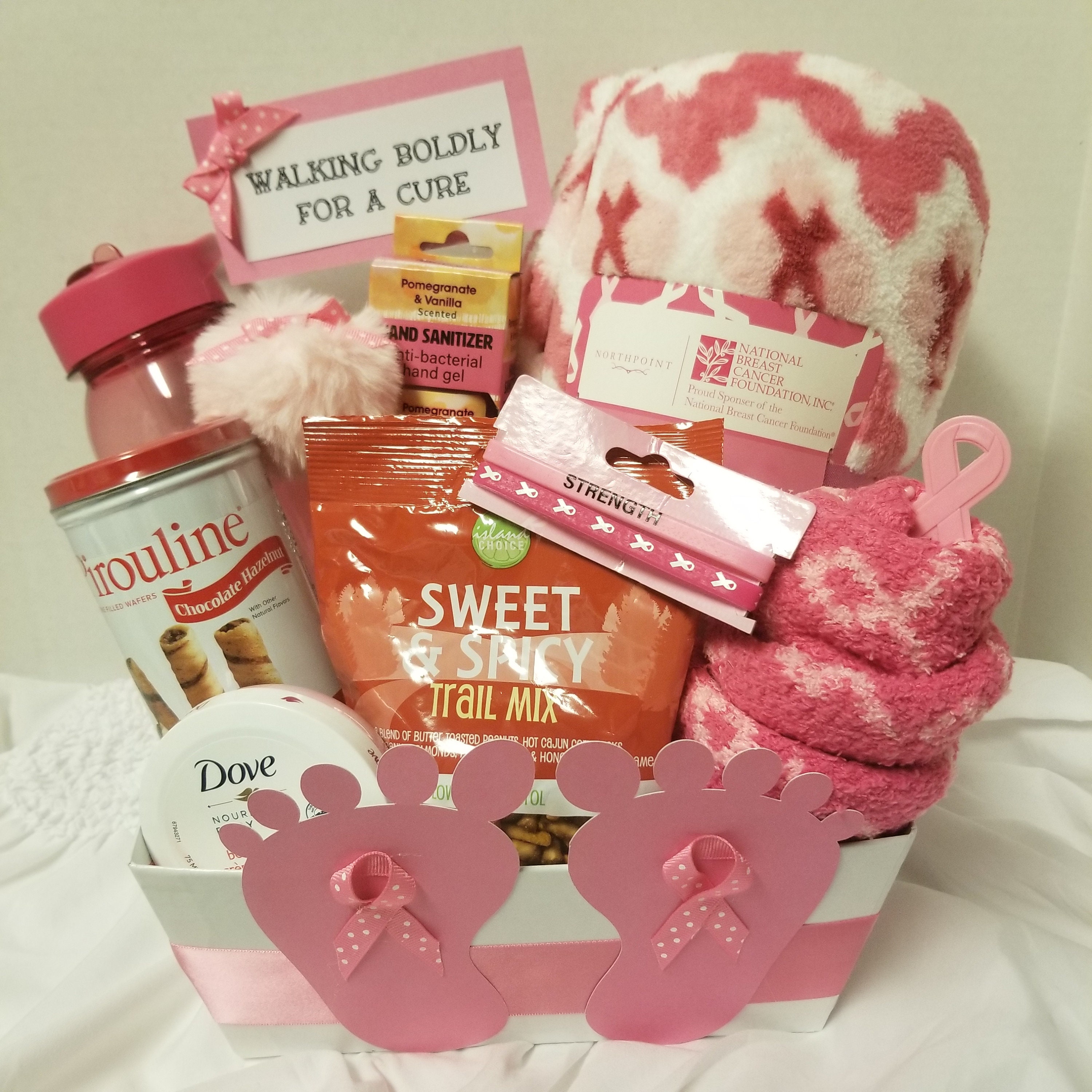 Breast Cancer Gift Basket Awareness Cancer Gift Cancer Care - Etsy