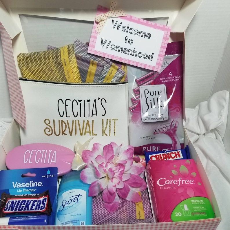 Personalized First Period Gift Box: Tween/teen Welcome to Womanhood - Etsy