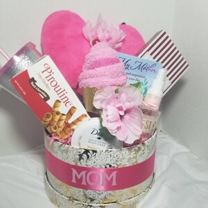 Breast Cancer Gift Basket, Gift for Mom, Mommy Gift, Mom, Fuzzy Sock ...