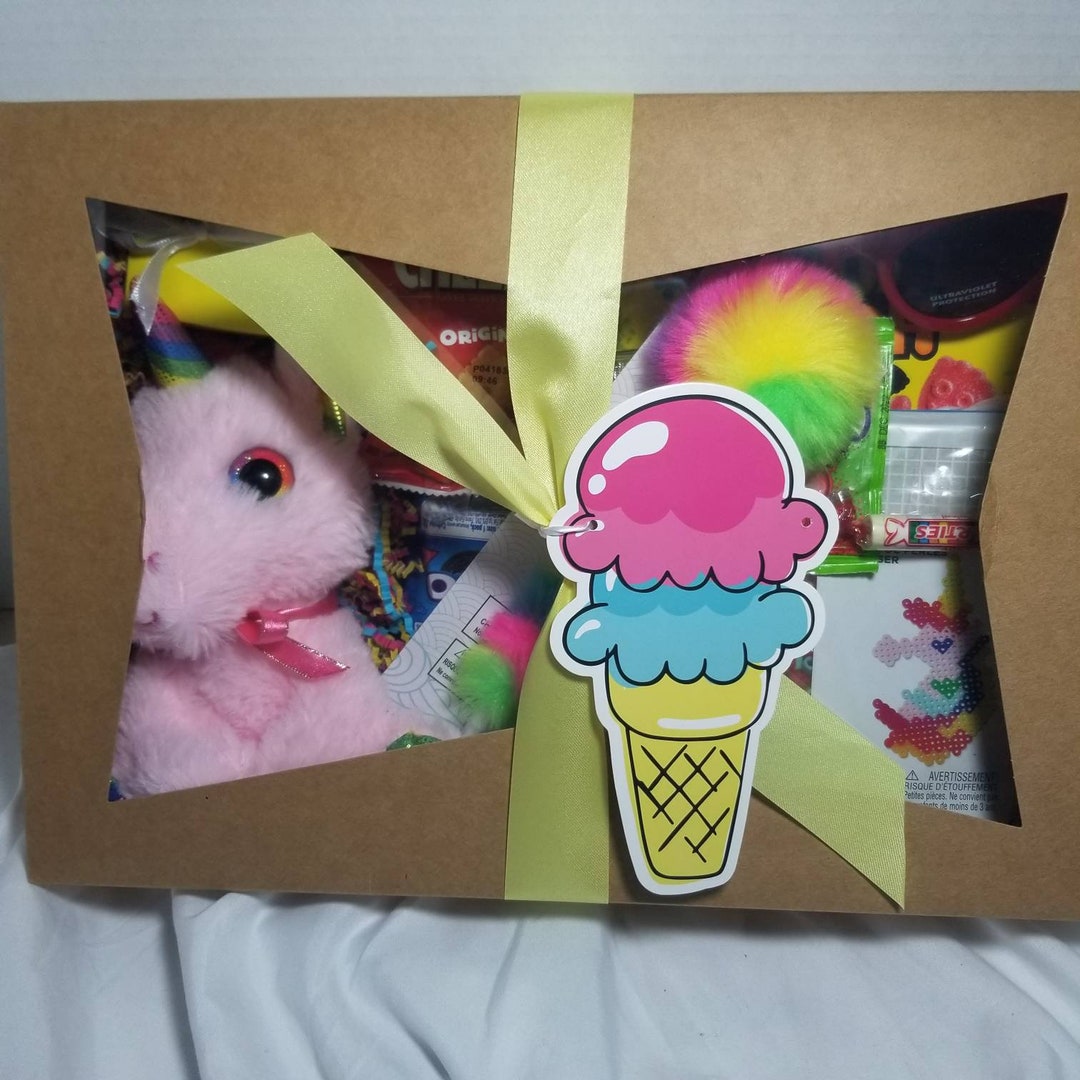 Unicorn Gift Box: Plush Toy, Candy, Craft Set - Birthday or Get Well - Etsy