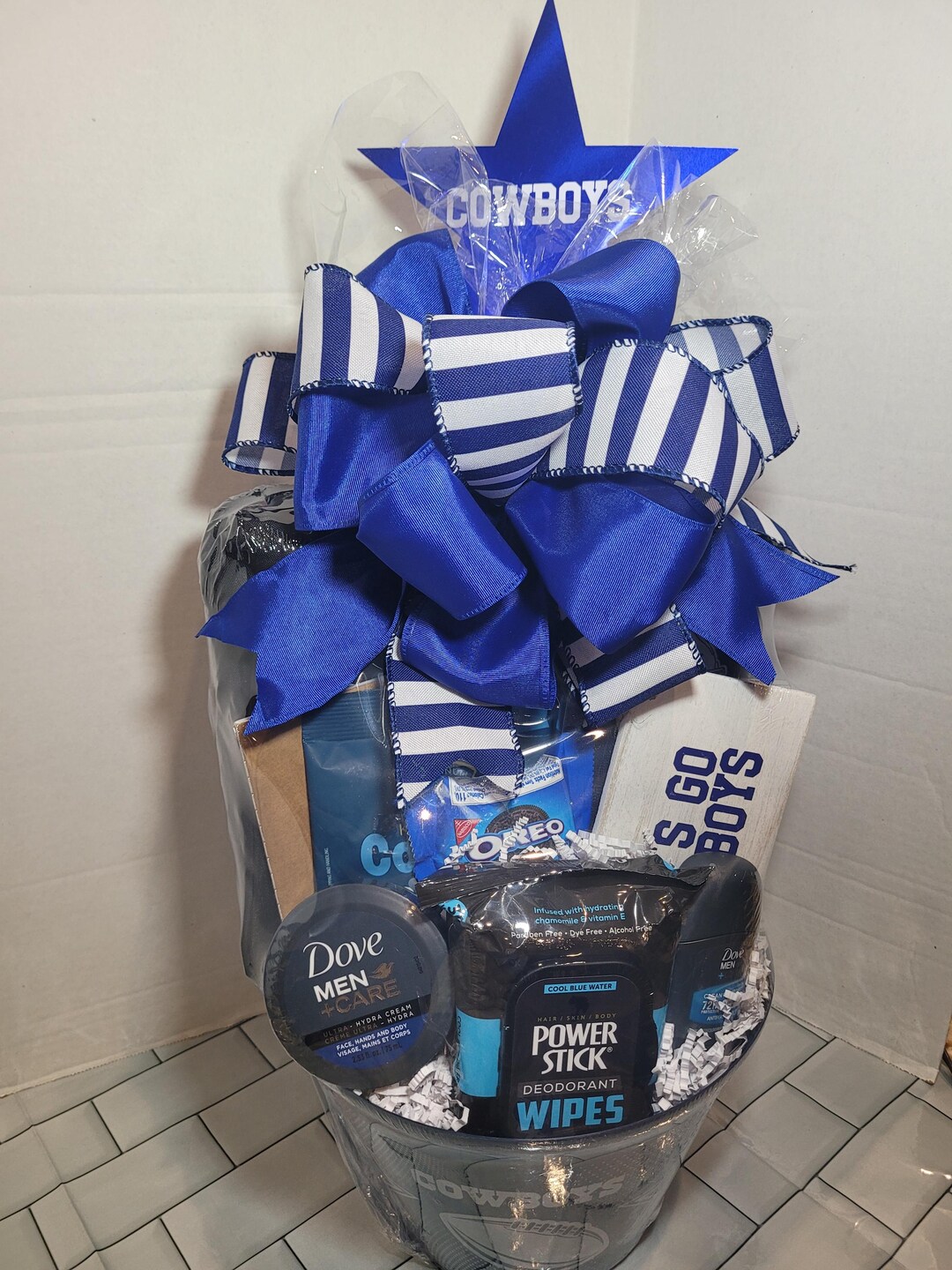 Cowboys Gift Basket: Men's Socks, Toiletry Bag & Treats - Etsy