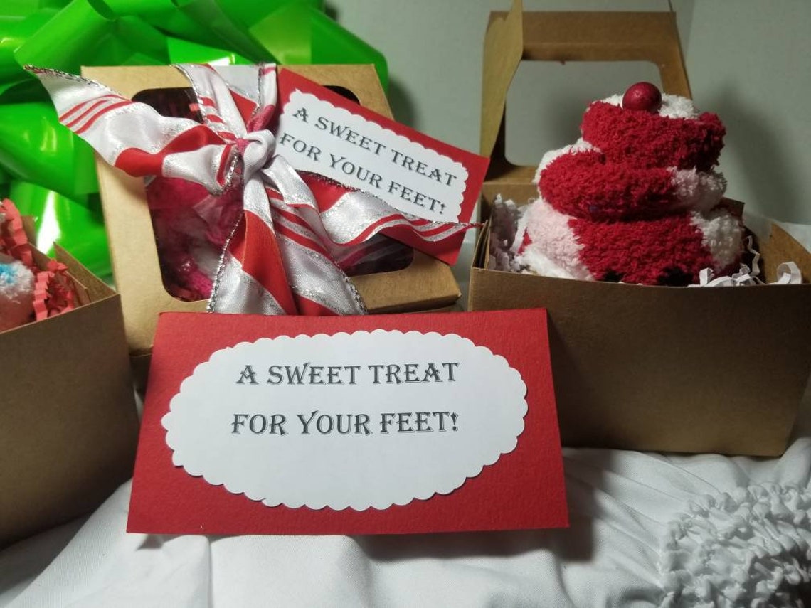 Fuzzy Sock Cupcakes Sock Gift for Women Fuzzy Sock Gift - Etsy