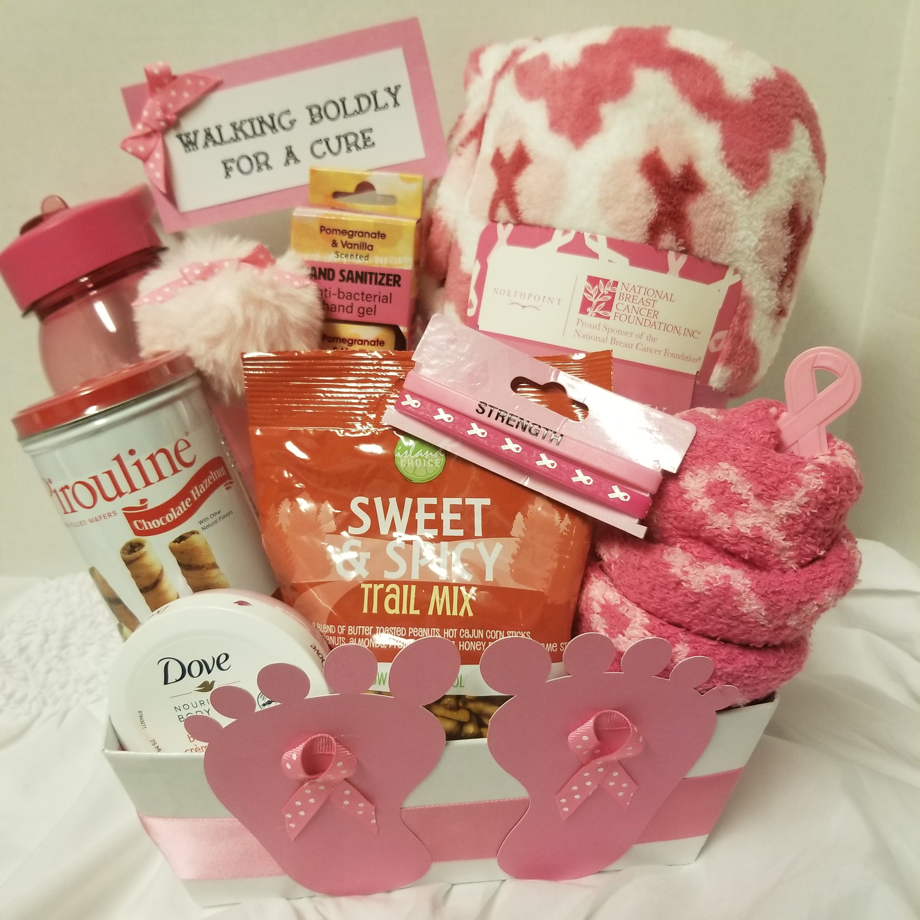 Breast Cancer Gift Basket Awareness Cancer Gift Cancer Care - Etsy