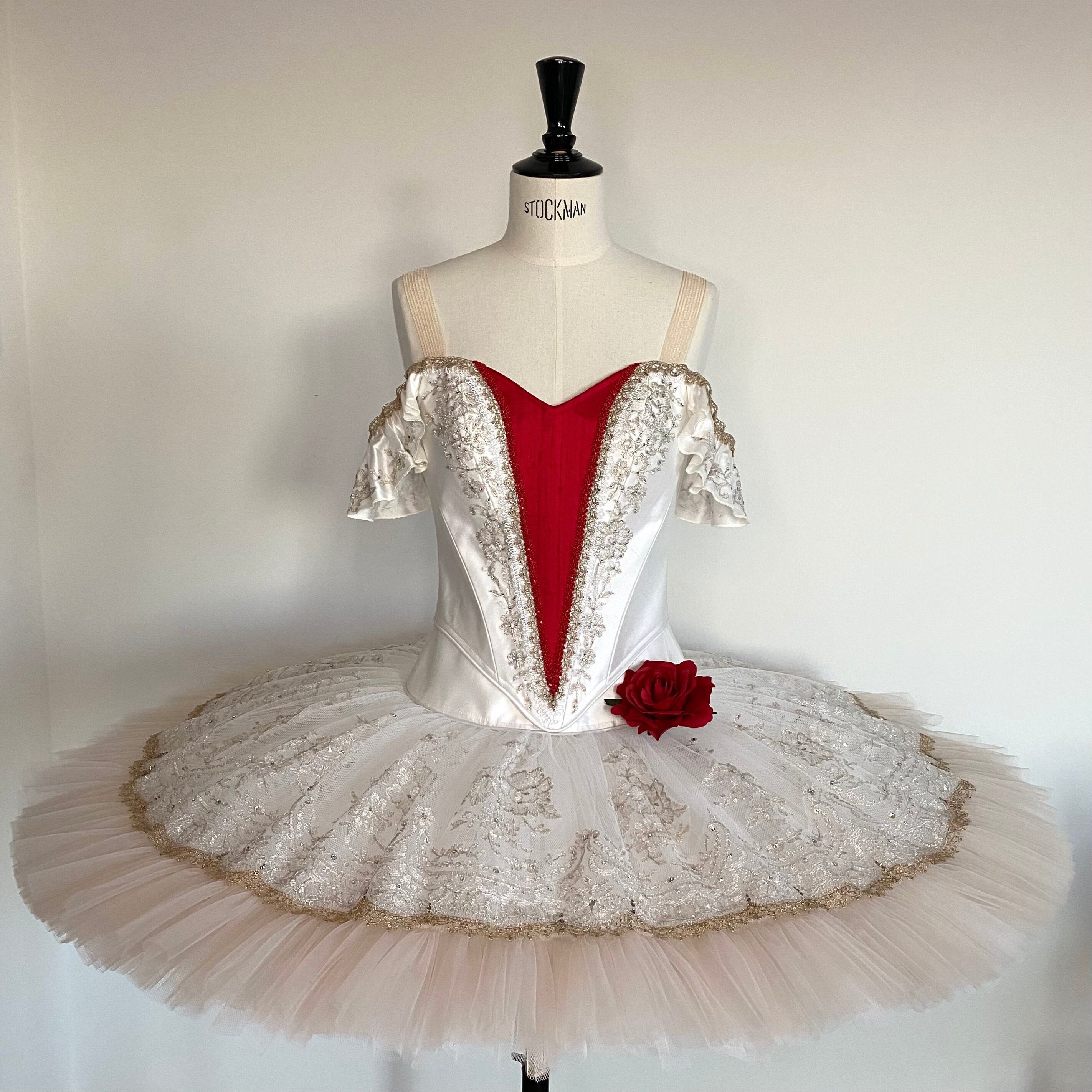 Paquita Red and Cream Professional Pancake Tutu With Swarovski Crystals ...