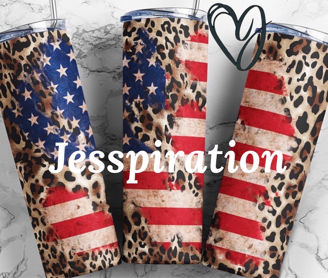 Leopard Flag Tumbler - Etsy