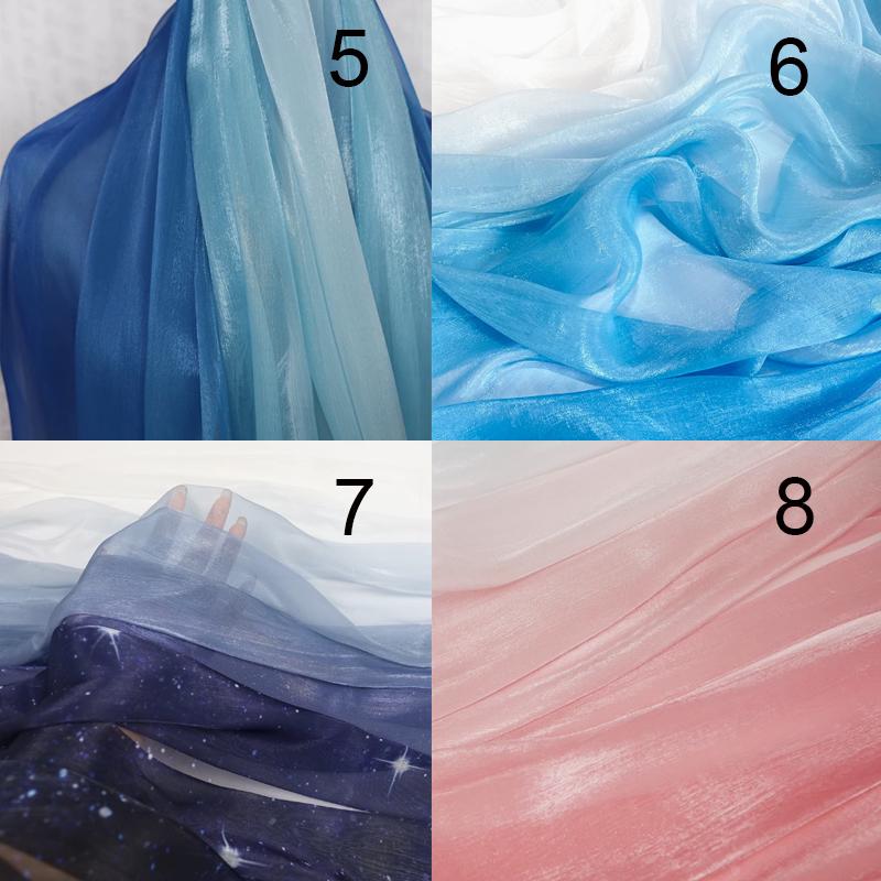 Lightweight Ombre Chiffon Fabric, Sheer Fabric, 30D Sheer Chiffon ...