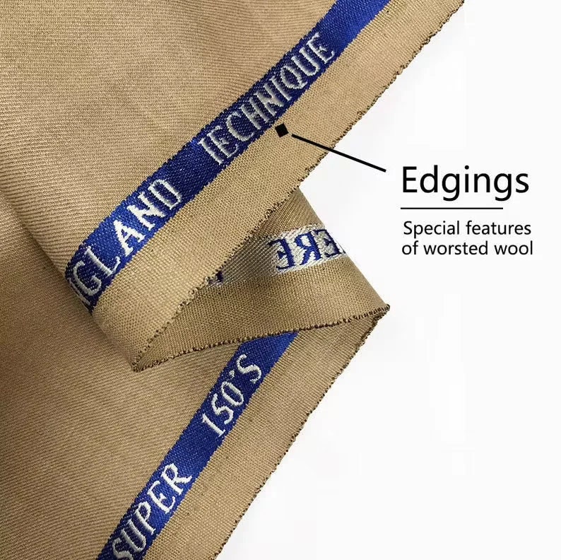 Wool Suiting Fabric Worsted Wool Fabric by the Half Yard - Etsy