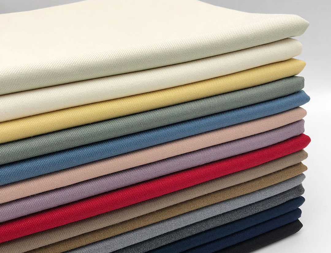 Wool Suiting Fabric, Worsted Wool Fabric, by the Half Yard, Suit Fabric ...