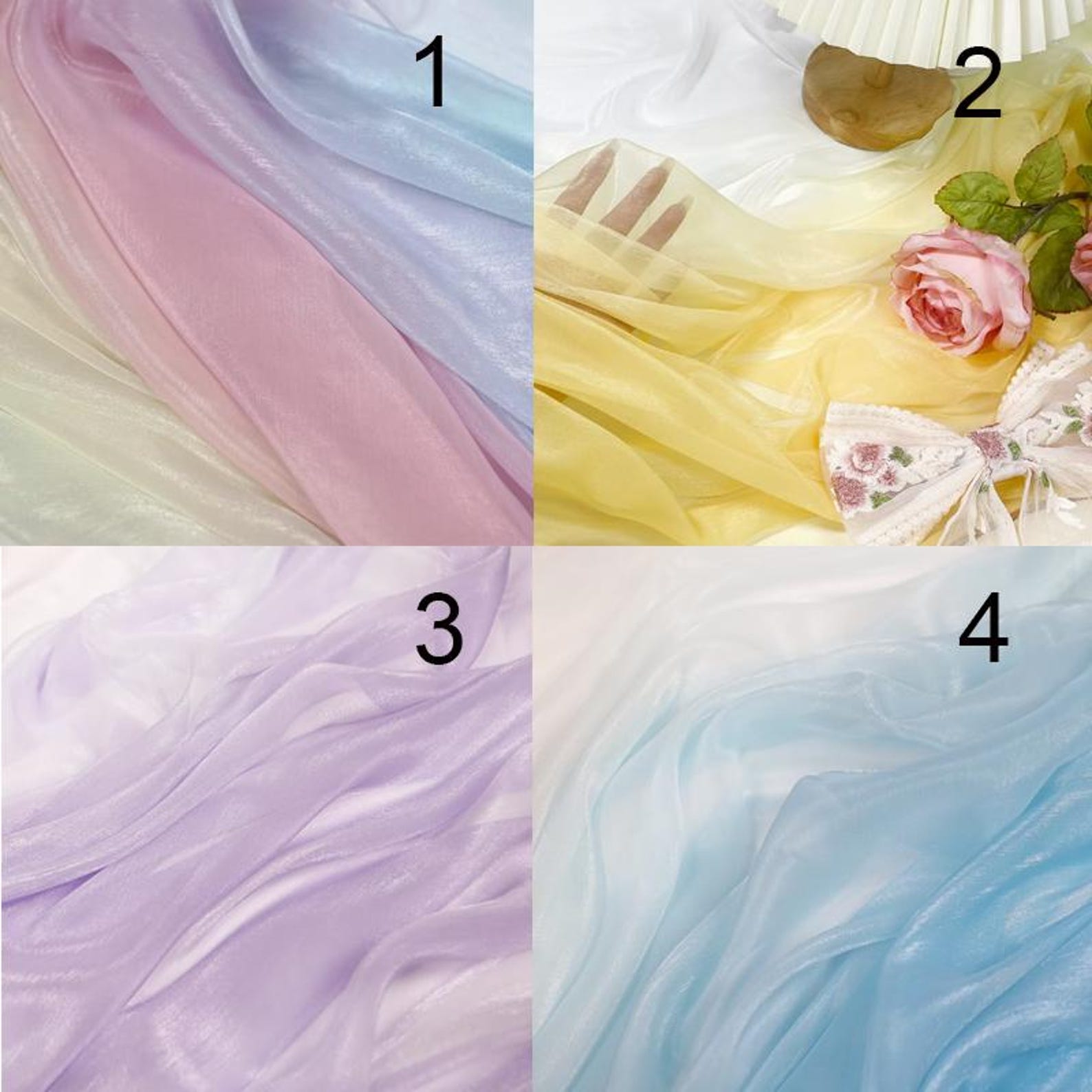 Lightweight Ombre Chiffon Fabric, Sheer Fabric, 30D Sheer Chiffon ...