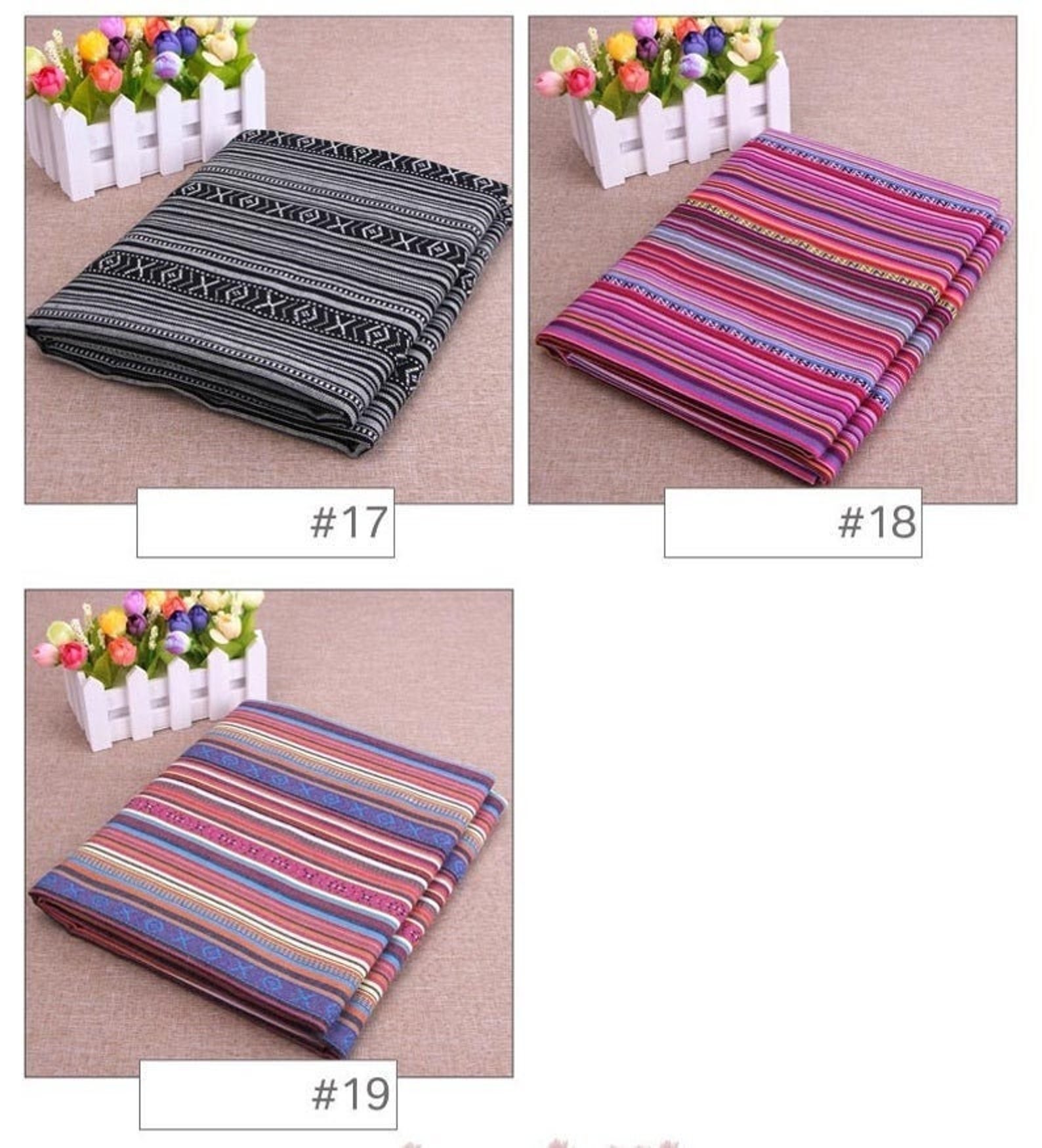 Nepal Fabric, Nepal Style Colorful Jacquard Striped Pattern Gallery ...
