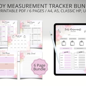 Body Measurement Tracker, Weight Loss Tracker, Body Progress Planner ...
