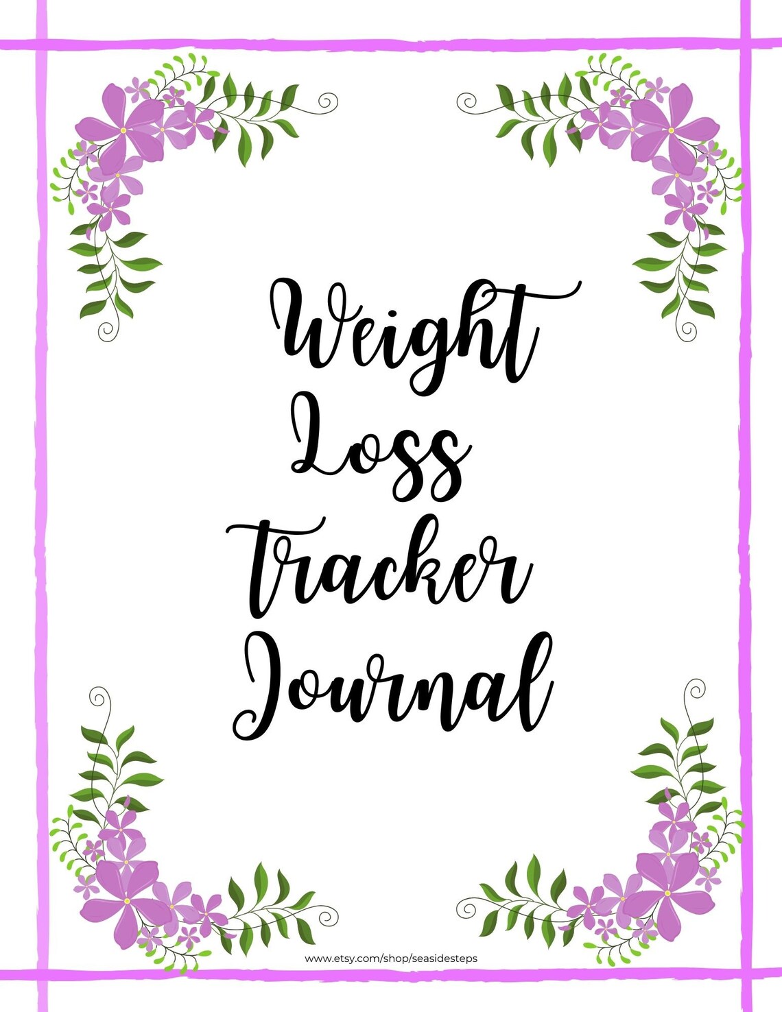 Weight Loss Tracker Journal Printable Weight Loss Chart Wkly | Etsy