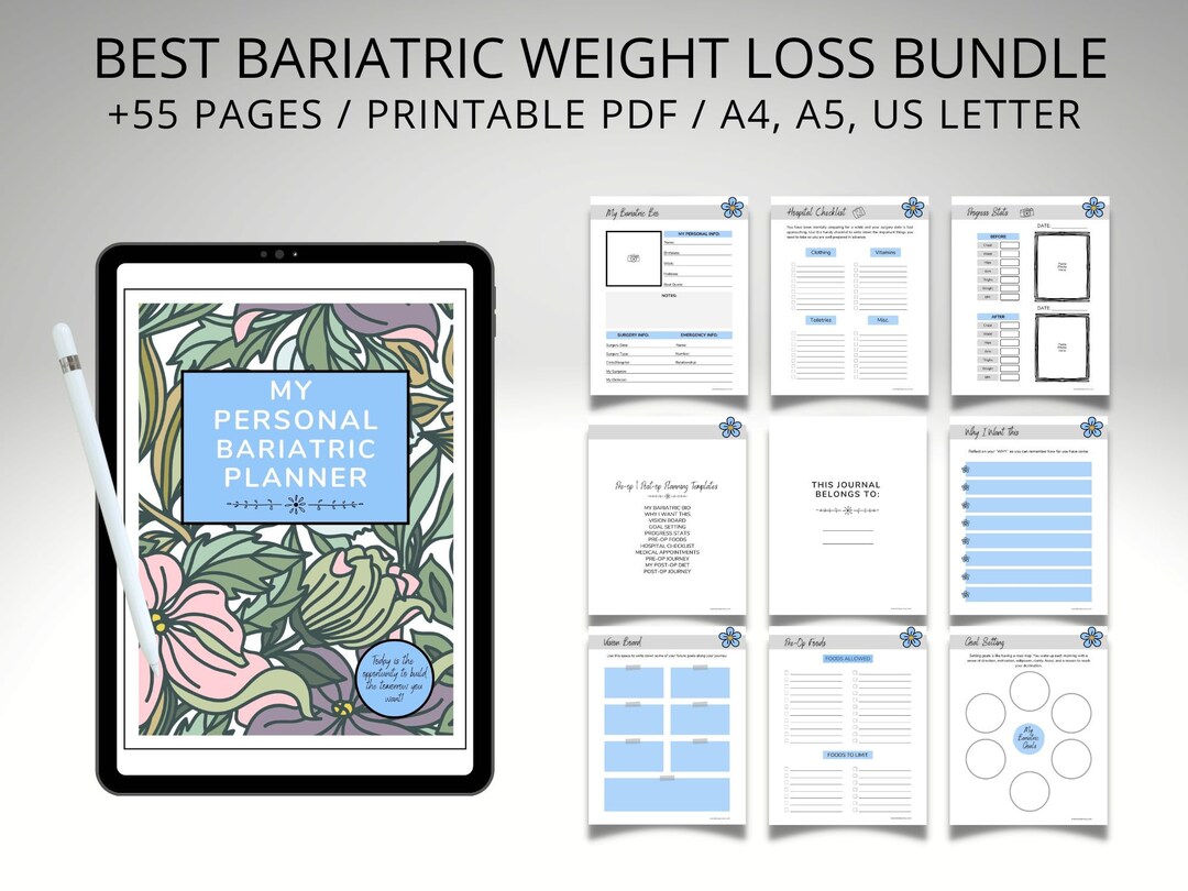 Bariatric Weight Loss Journal: Gastric Bypass Surgery Planner ...