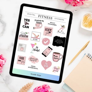 Goodnotes Fitness Stickers: Digital Planner Decorations (PNG) - Etsy