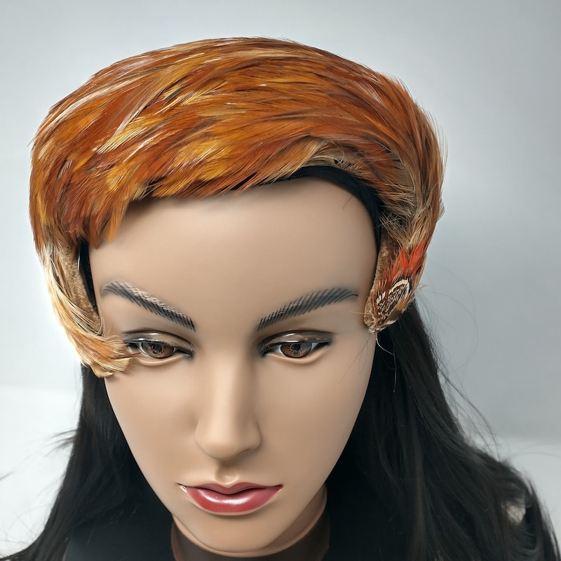Vintage Feather Hat - Etsy