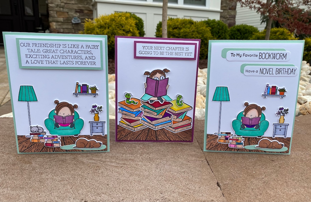 Book Friendship & Birthday Cards - Etsy