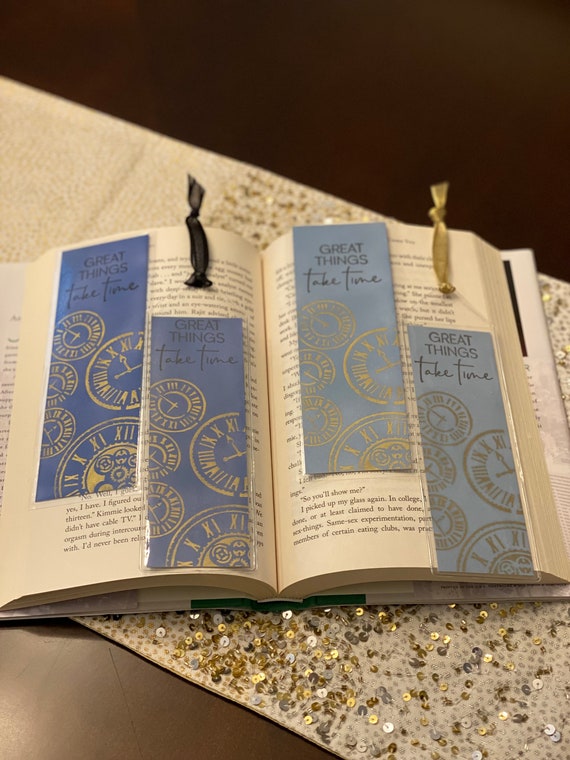 Great Things Take Time Handmade Clock Bookmark | Etsy