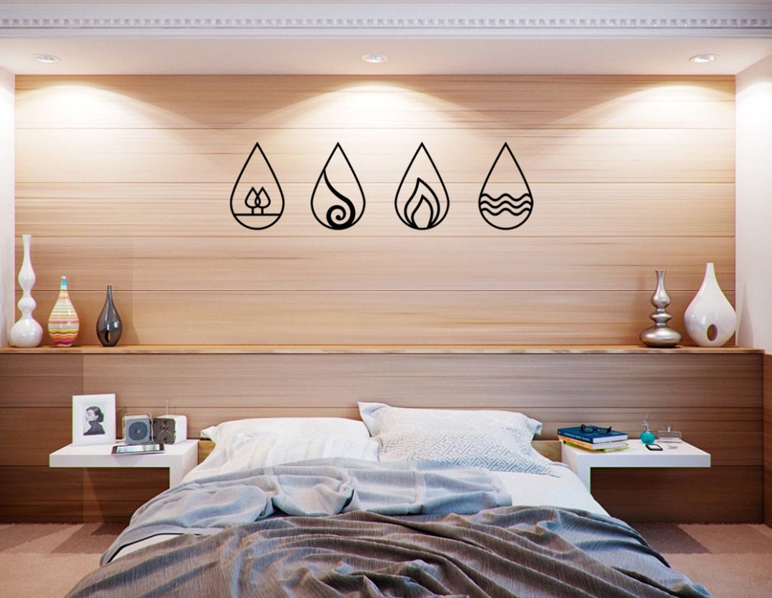 Four Elements Earth Air Fire Water Wall Art Home Decor Hanging - Etsy
