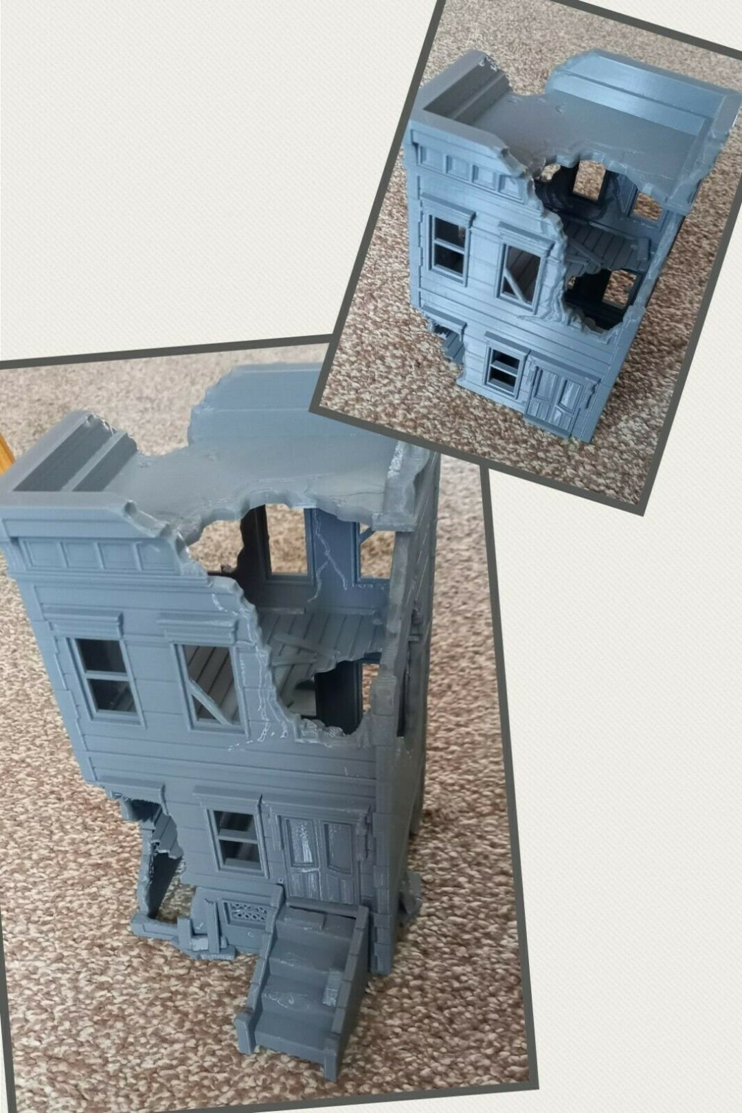 28mm Destroyed Apartment Block Modern Warfare Wargame Style 3D Printed ...