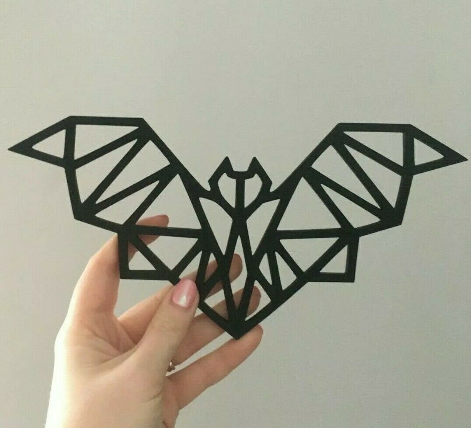 Geometric Bat Wall Art Decor Hanging Decoration Origami Style | Etsy