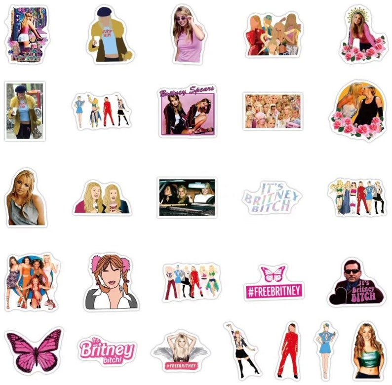 Britney Spears Stickers Waterproof Free Britney Stickers - Etsy