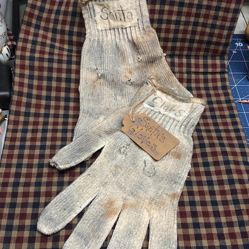 Christmas Santa Gloves - Etsy