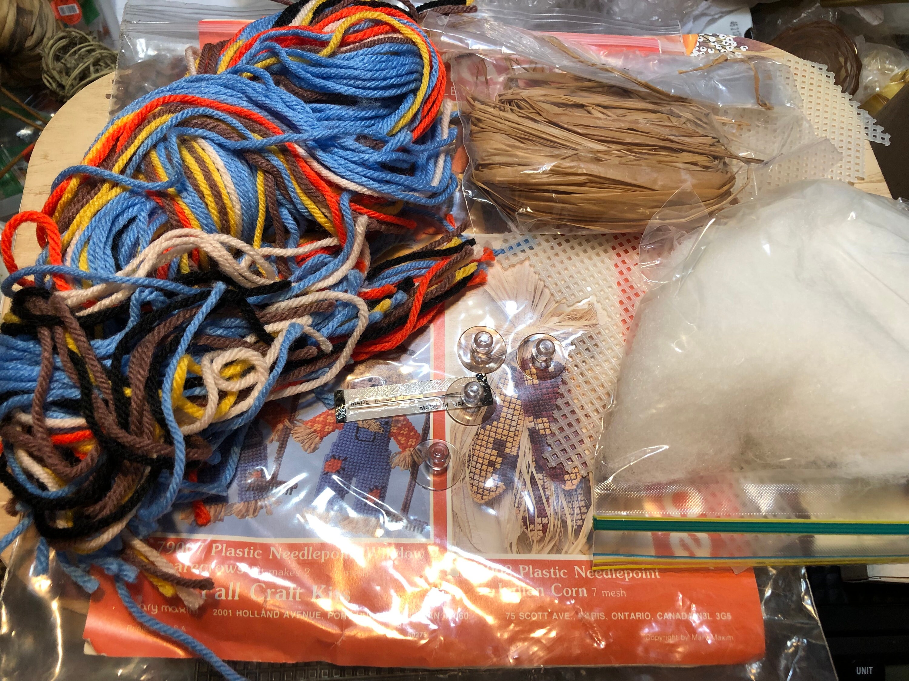 Vintage Mary Maxim Plastic Canvas Fall Craft Kit Window Scarecrows - Etsy