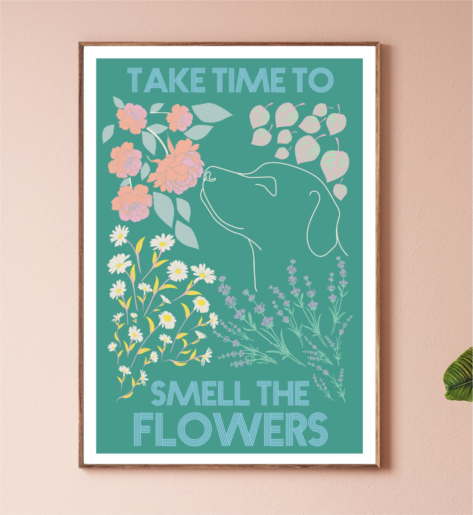 Dog Print Quote Smell The Flowers Inspirational Dog Lover Etsy dog-print-quote-smell-the-flowers-inspirational-dog-lover-etsy