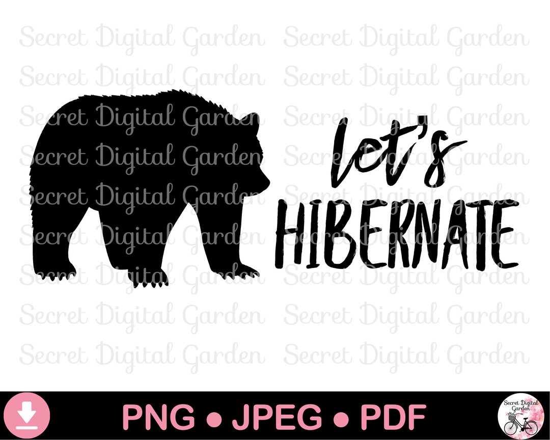 Winter PNG Designs | Winter Quotes Let's Hibernate | Winter Sublimation ...