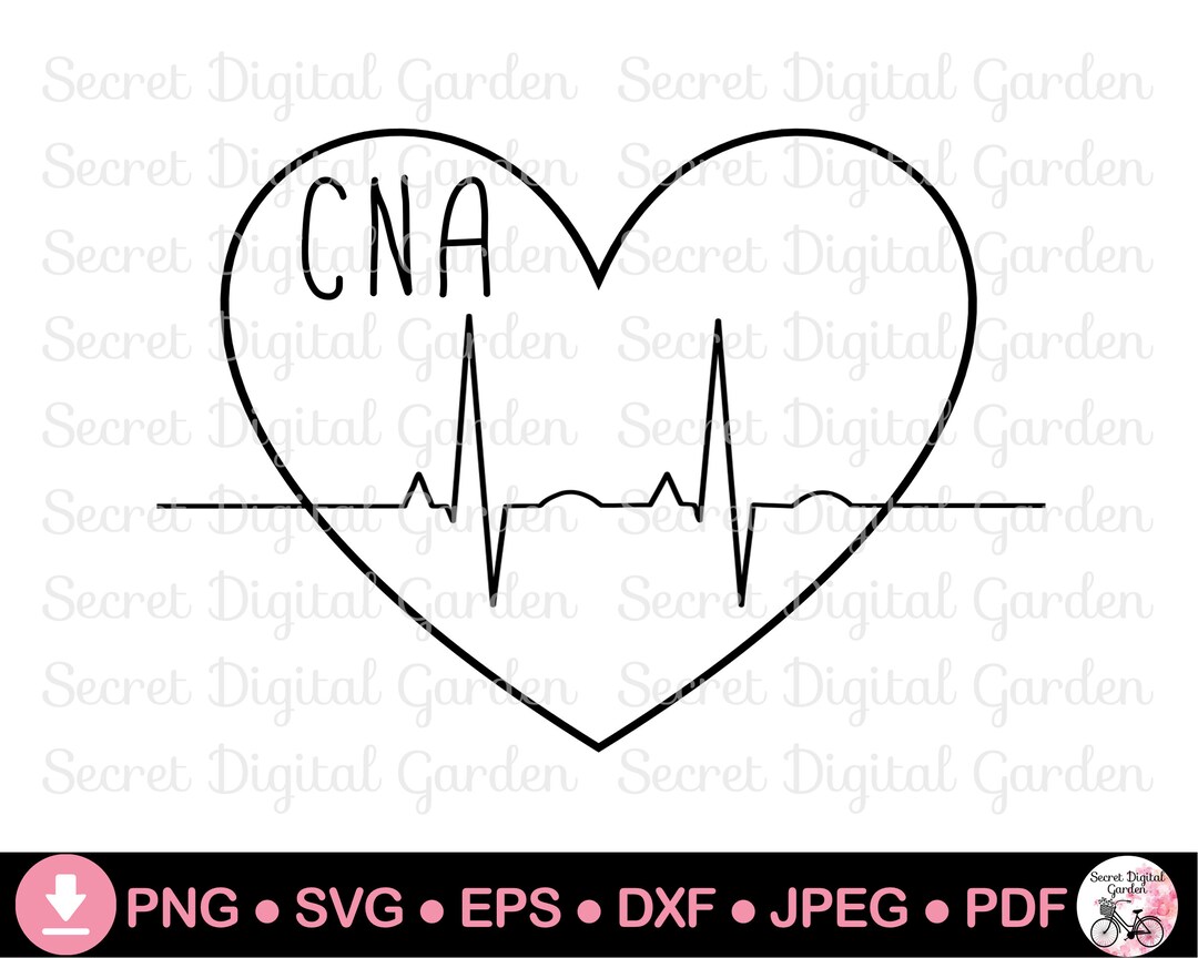 CNA Heart Svg | Certified Nursing Assistant | PNG Image | Cricut Cut ...